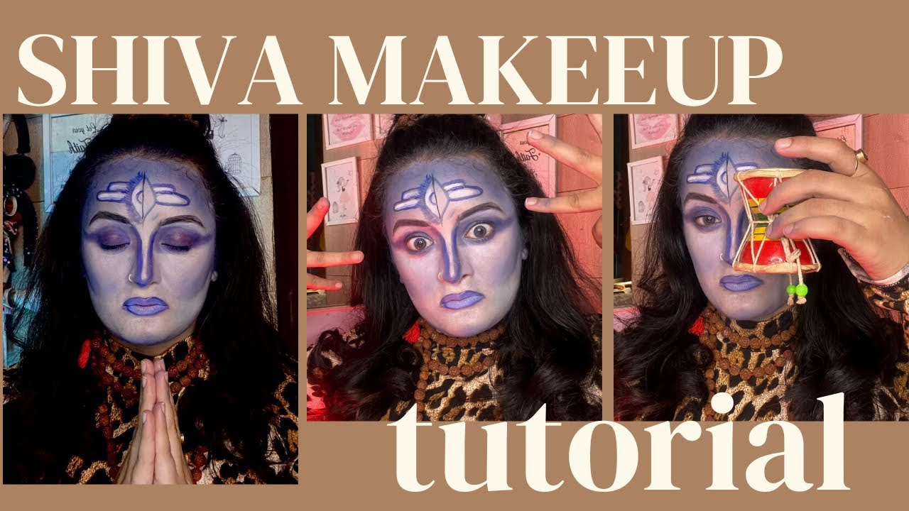 Shiva makeup look | Lord Shiva makeover || Lord Shiva song Tutorial - #renugoswami #shiva # ...