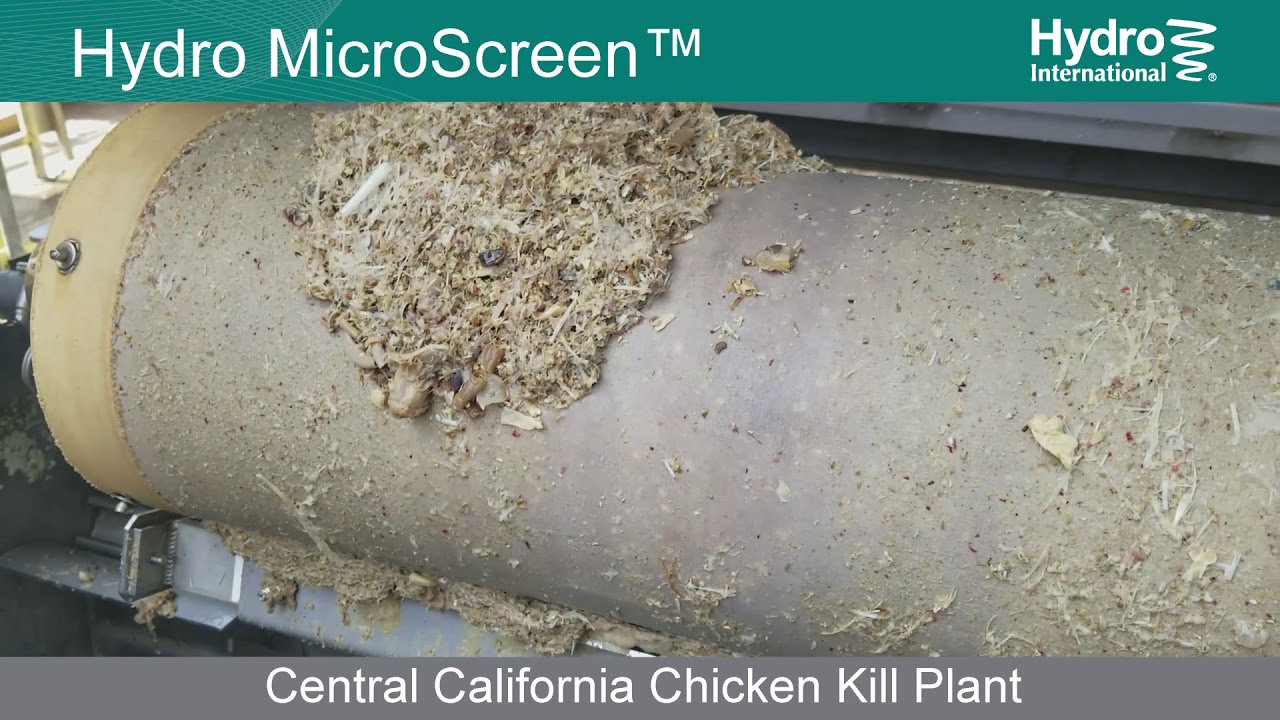 Hydro MicroScreen Wastewater Solution for Poultry Kill Plant - YouTube