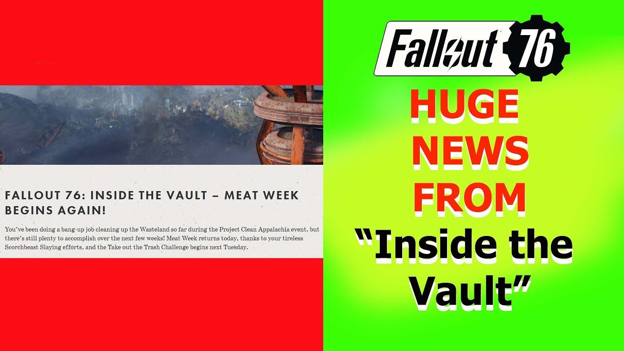 Fallout 76 NEW Inside the Vault for September 26, 2019 - YouTube