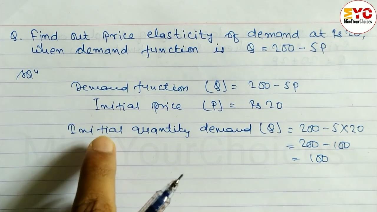 price elasticity of demand | elasticity of demand and supply | economics numerical class 11 ...