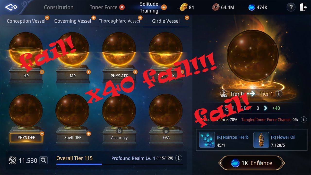 Mir4- Solitude training FAILED 40 TIMES! | Overall tier 115-123 - YouTube