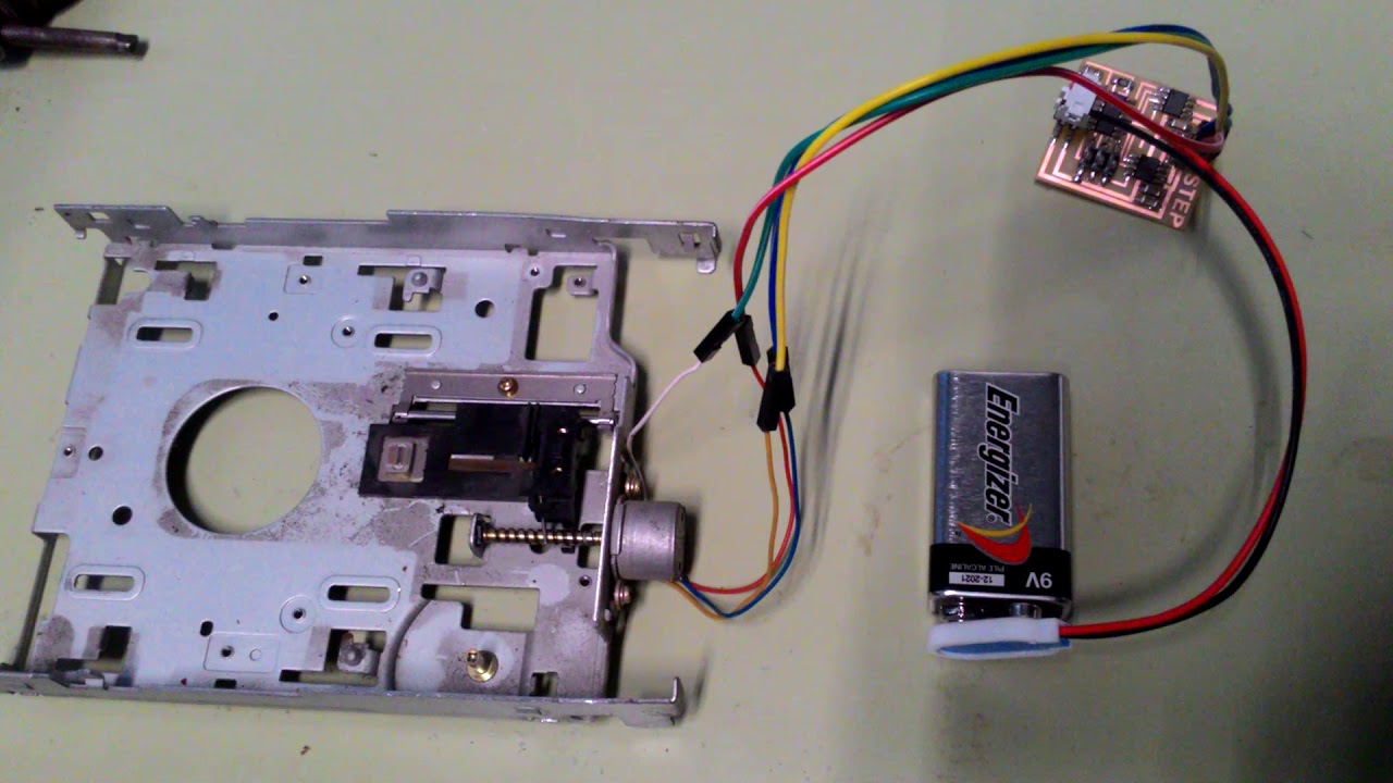 Bipolar stepper motor (Floppy drive) Fab academy 2019 - YouTube