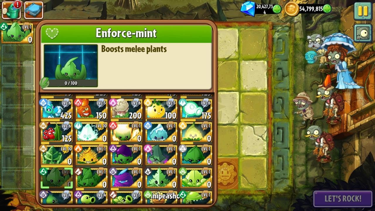 PLANTS VS ZOMBIES 2 #123 ENFORCE MINT - YouTube