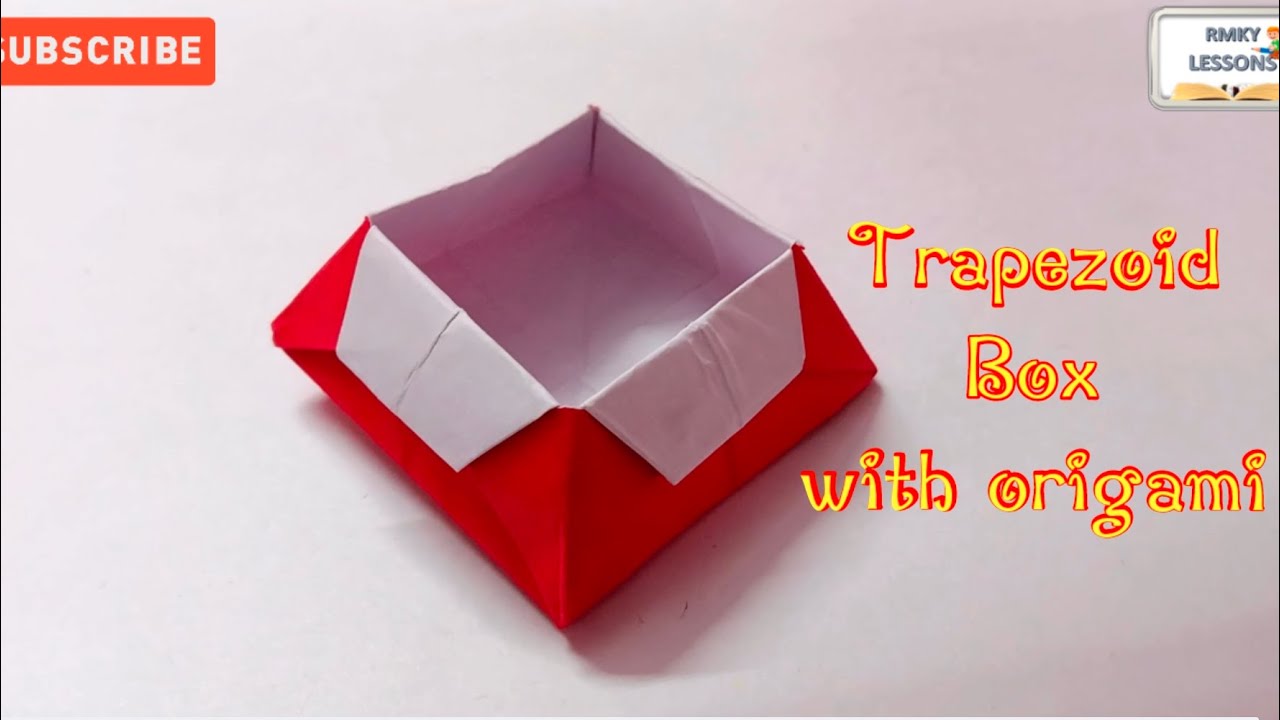 Trapezoid Box with origami|DIY|No glue No scissors - YouTube