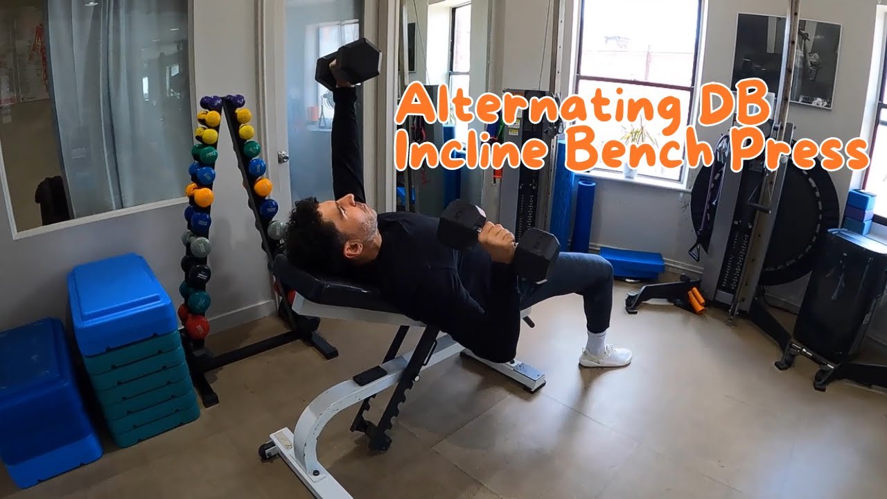 Alternating Dumbbell Incline Bench Press - YouTube