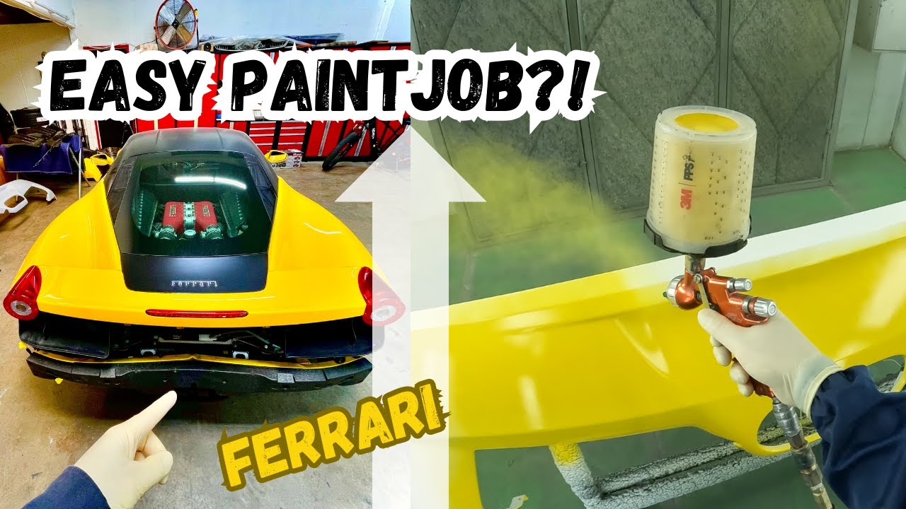 Ferrari 458 Color Match and Paint Rear Bumper using PPG ehp - YouTube