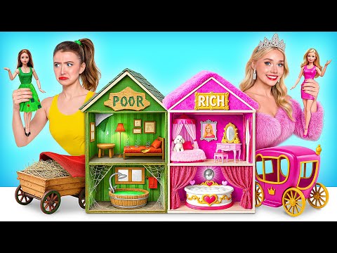 Casa de Boneca Pobre vs Rica Reforma do Quarto de Boneca | Momentos Engraçados Multi DO Girls