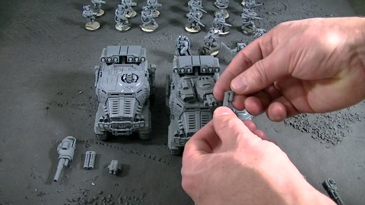 Militarum Tempestus Taurox magnetization- Blue Table Painting - YouTube