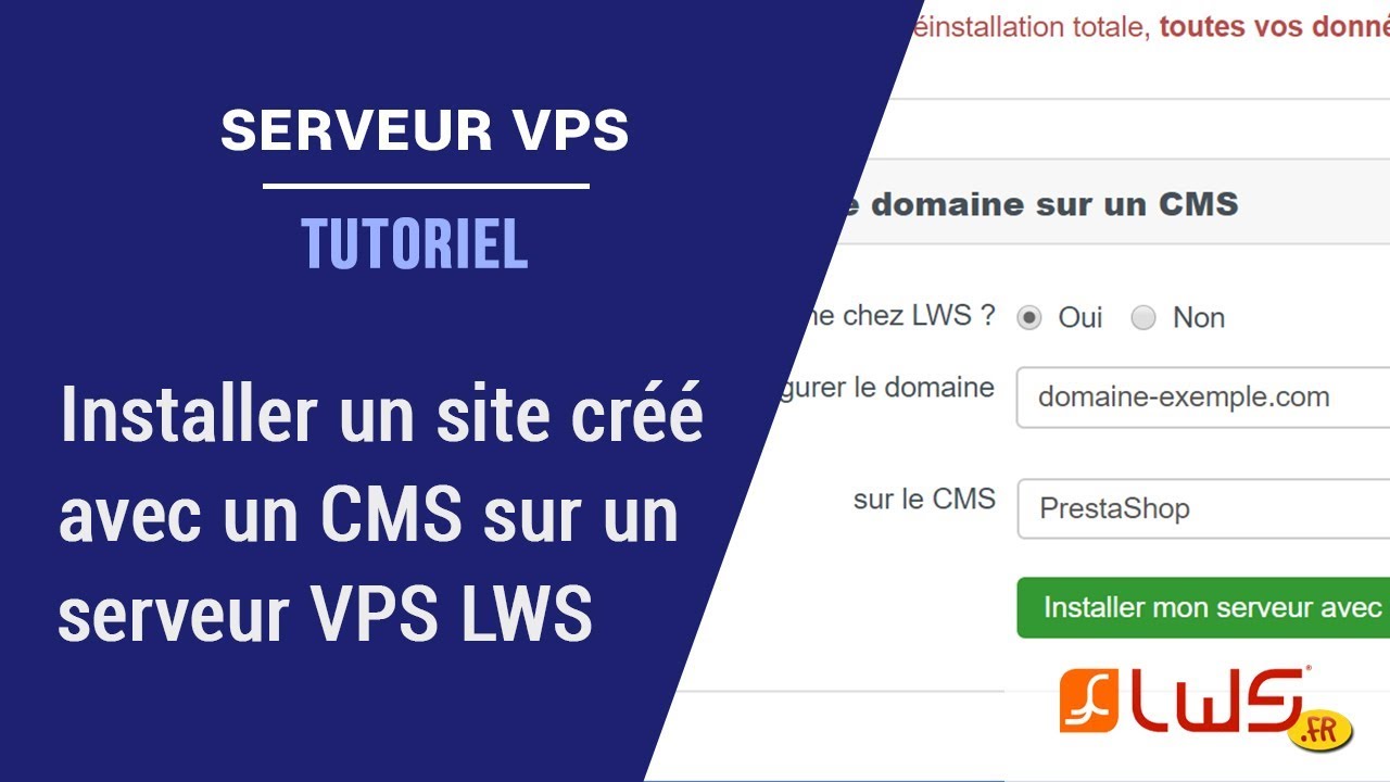 Installer un site créé avec un CMS (Wordpress, Prestashop...) sur un serveur VPS - YouTube