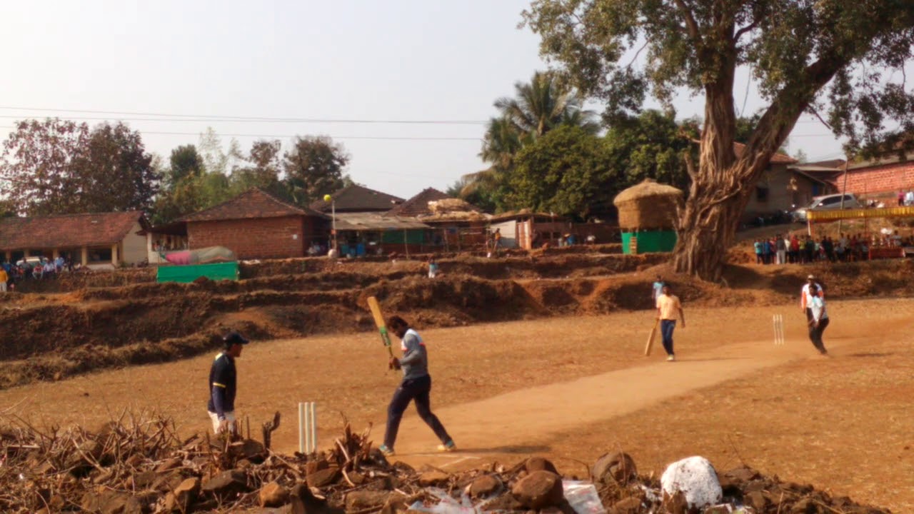 Omkar desai batting in unique ground in world Tennis cricket history ...