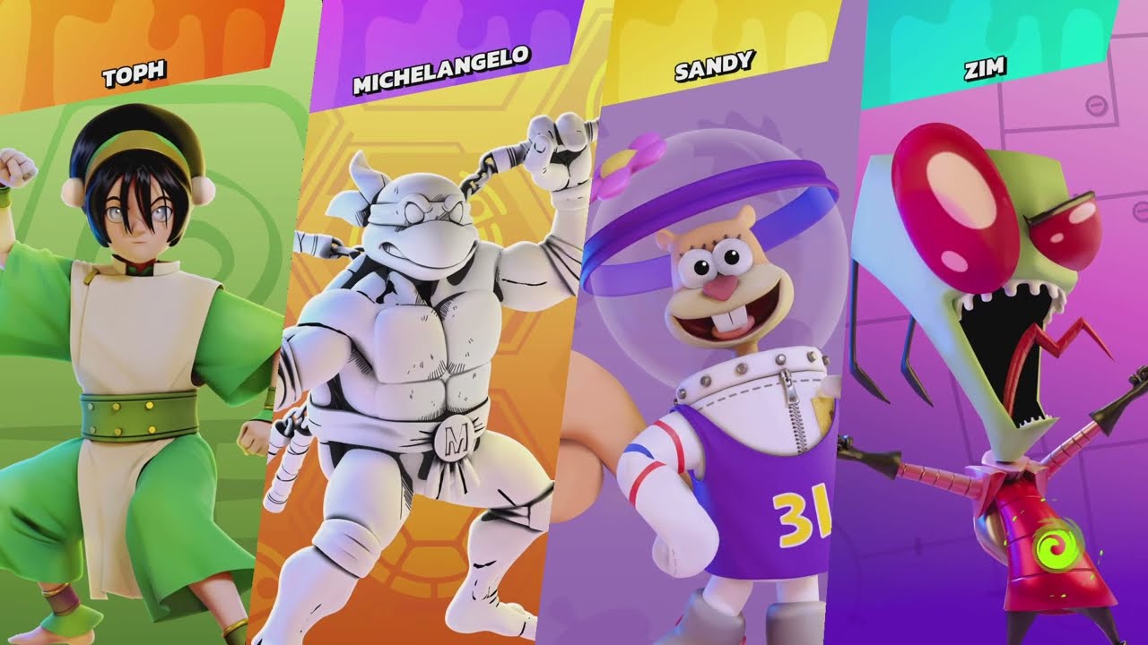 Random/Random Vs Sandy/Zim|Nickelodeon All-Star Brawl - YouTube