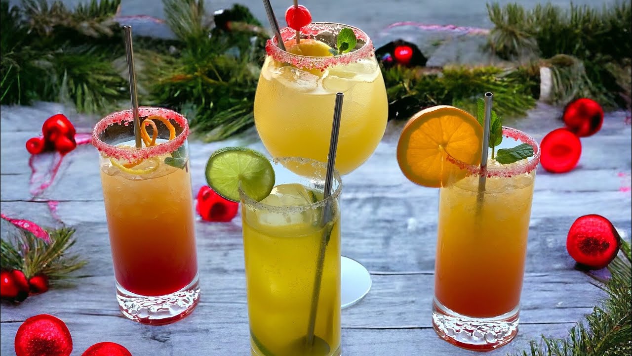 PREPARAMOS 4 COCKTAILS PARA FIESTAS MUY FÁCILES! (con y sin alcohol ...