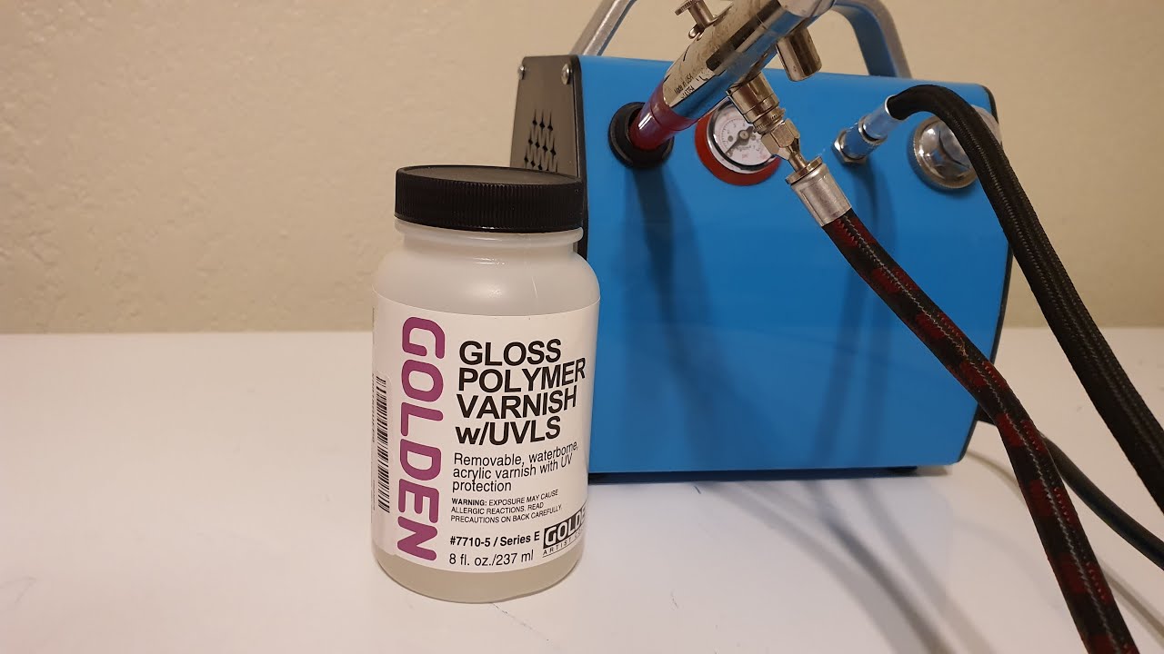 Testing Gloss Polymer Varnish w/UVLS by GOLDEN in My AIRBRUSH!!! Will ...