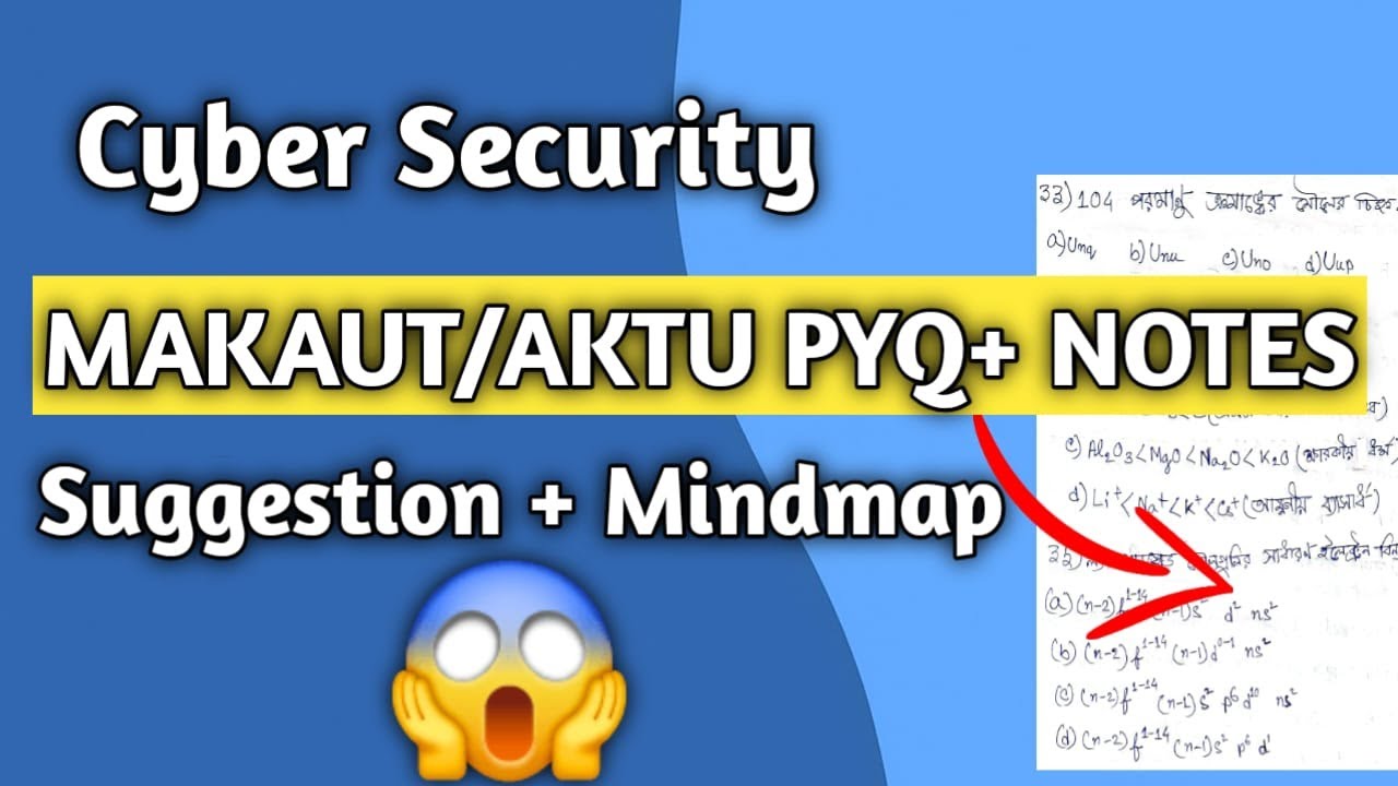 Cyber Security MAKAUT/AKTU Suggestion + PYQ + Mindmap 2025 | 7th ...