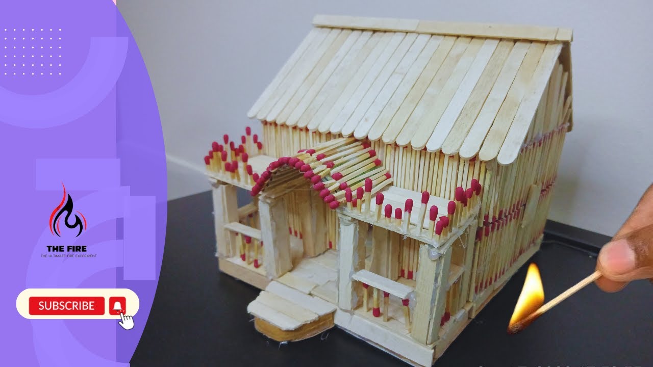 How To Make Matchstick House At Home - Match Stick House. - YouTube
