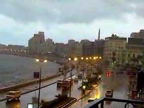 Storm in Alexandria, Egypt - YouTube