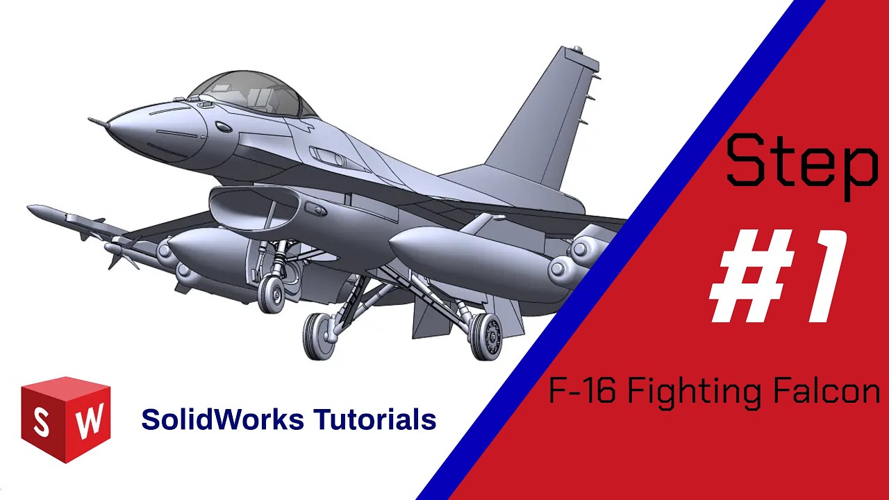 Step1 F16 Fighting Falcon by SolidWorks. - YouTube