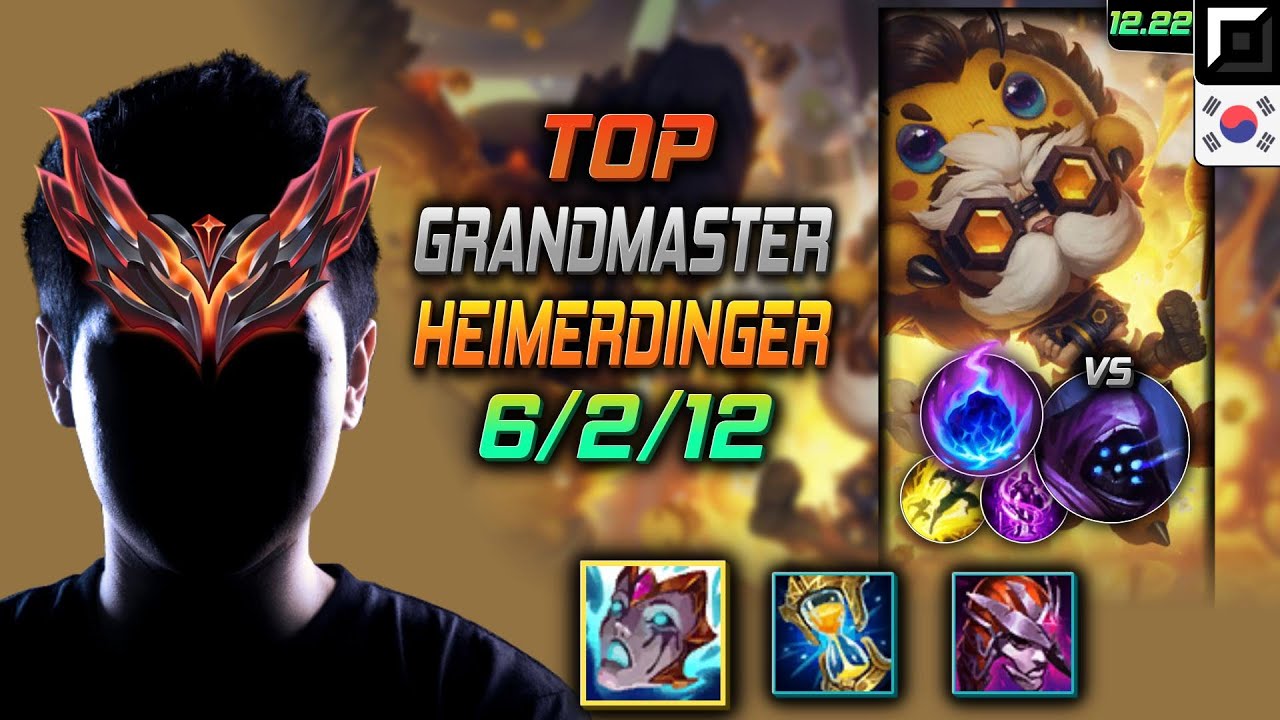 GrandMaster Top Heimerdinger Build Liandry's Anguish Arcane Comet - LOL ...