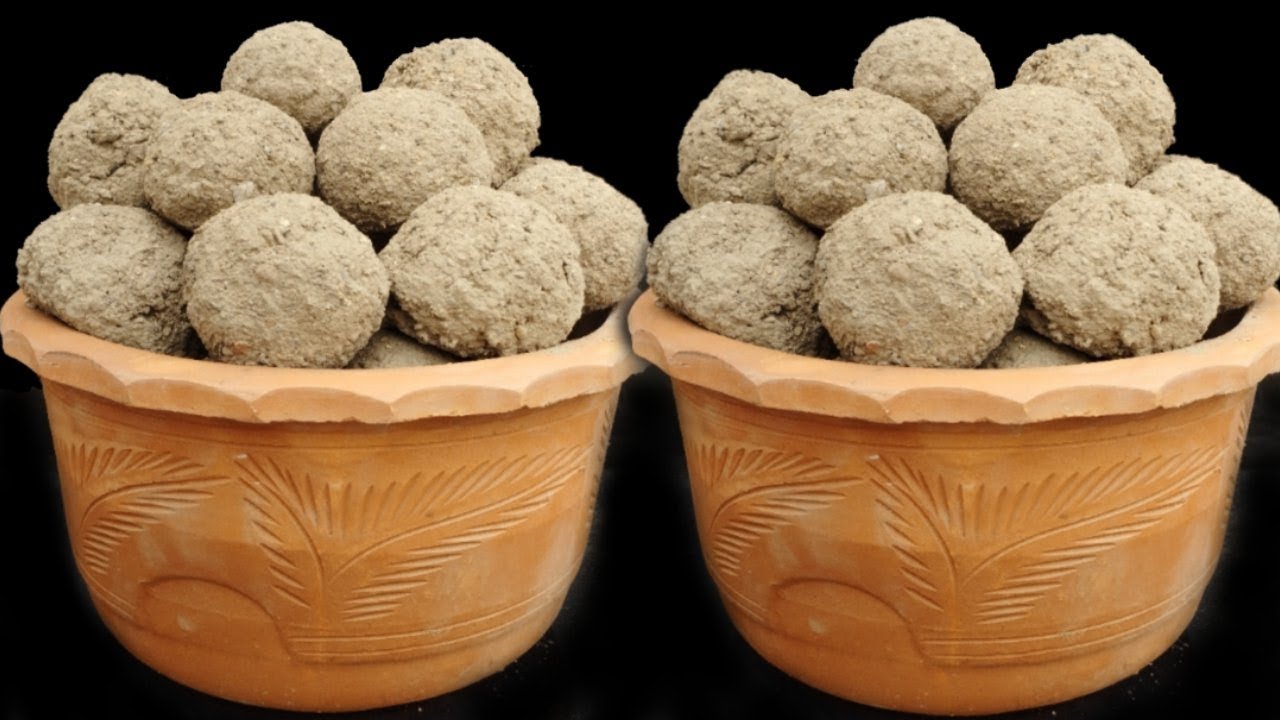 ASMR: Surprise 😉 New Clay Pot 🎉 Mix Stony Texture Crumbling in Clay pot ...