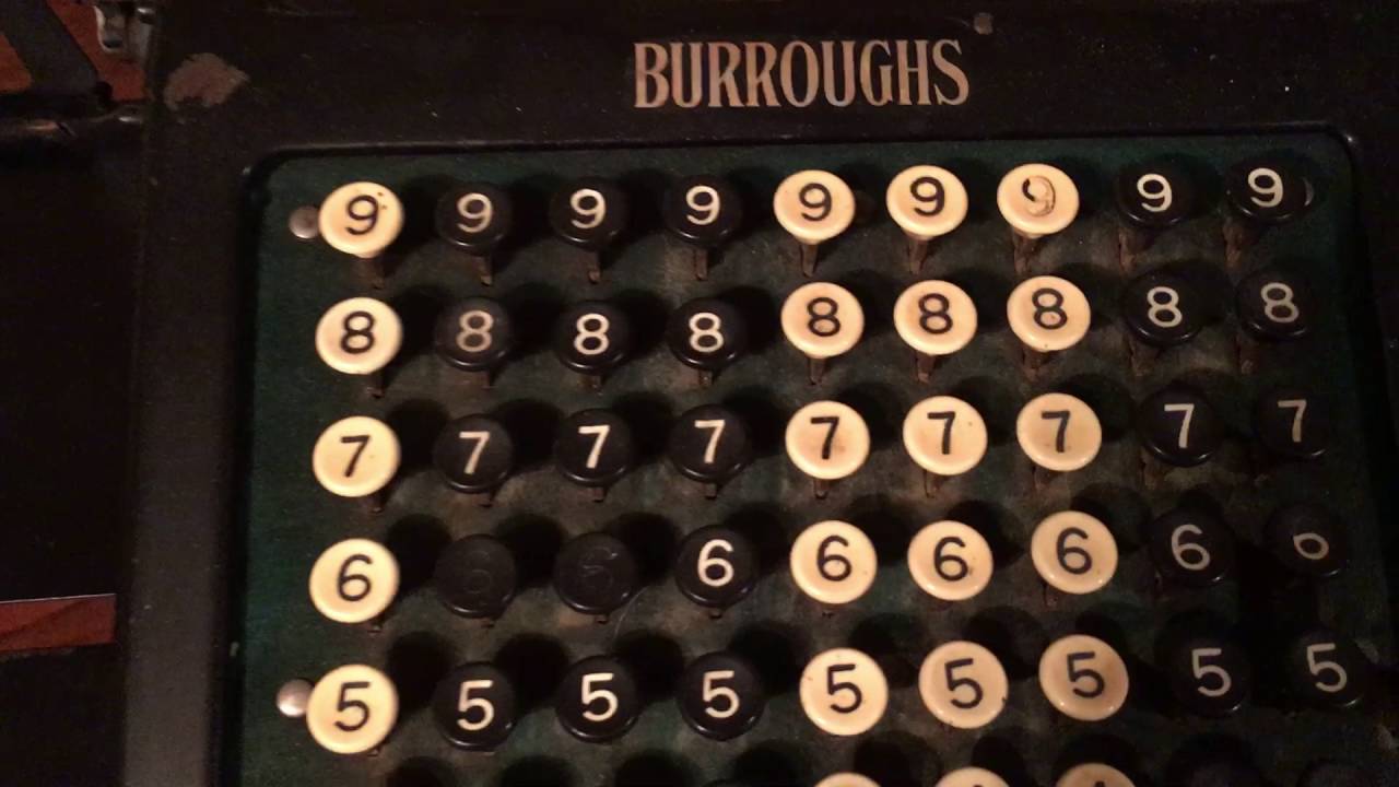1904 Burroughs Comptometer Adding Machine - YouTube