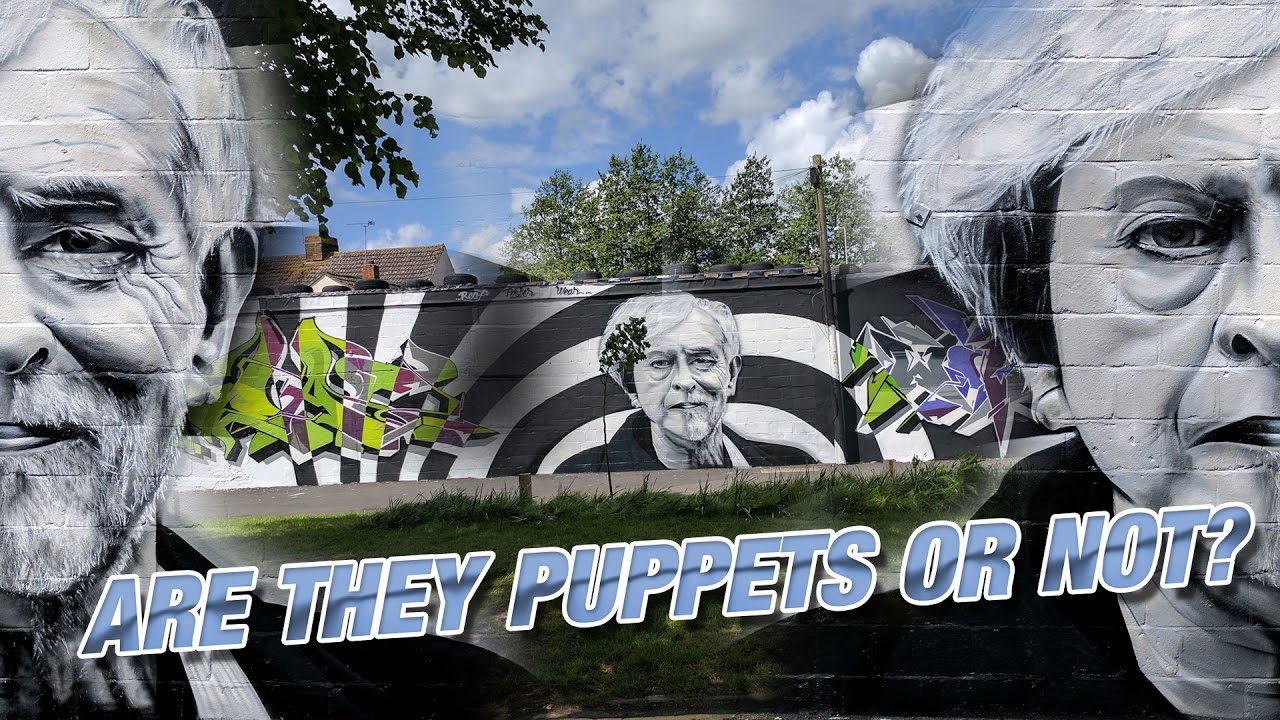 JEREMY CORBYN / TERESA MAY HYBRID WALL - GRAFFITI MURAL TIMELAPSE ...
