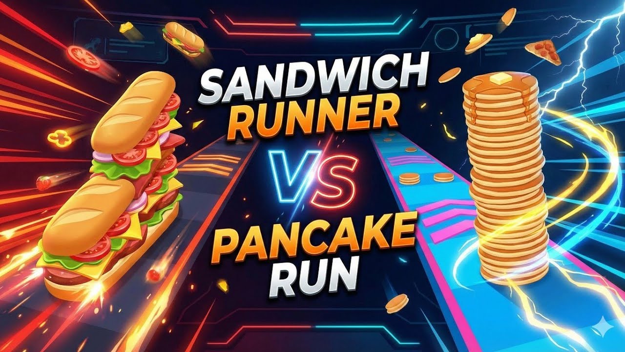 “Watch Sandwich Runner and Food Run battle in a crazy speed race! ,#vs ...