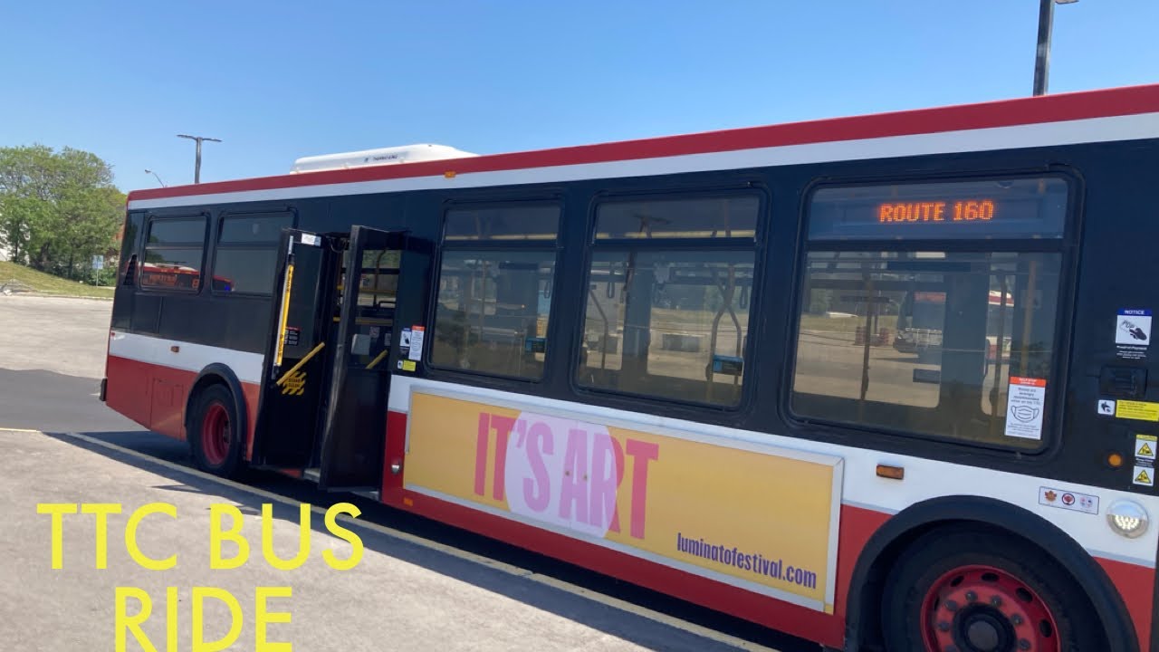 Toronto TTC 160 Bathurst North Bus Ride from Wilson Station to Bathurst ...