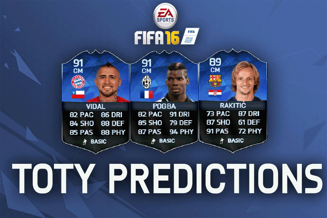 FIFA 16 – TEAM OF THE YEAR MIDFIELDERS w/ TOTY POGBA-CENTROCAMPISTI ...