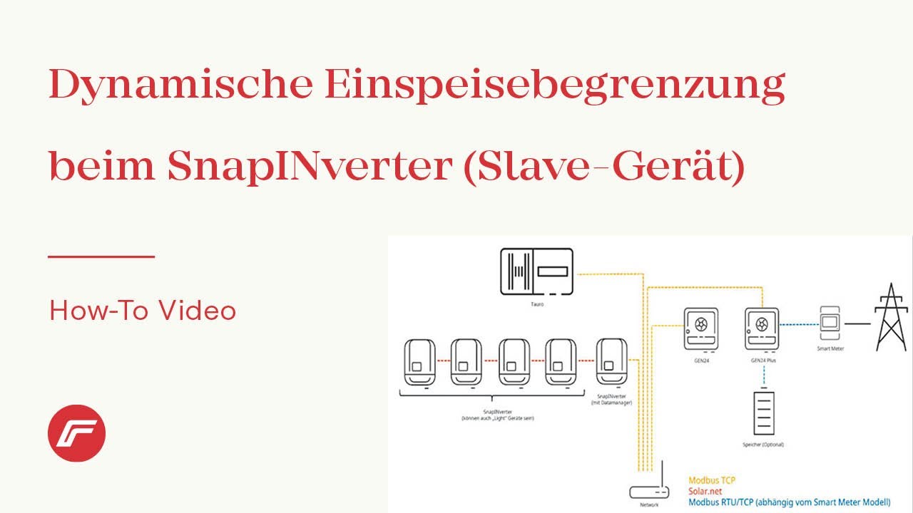 How-To Video: Dynamische Einspeisebegrenzung beim SnapINverter (Slave-Wechselrichter) - YouTube
