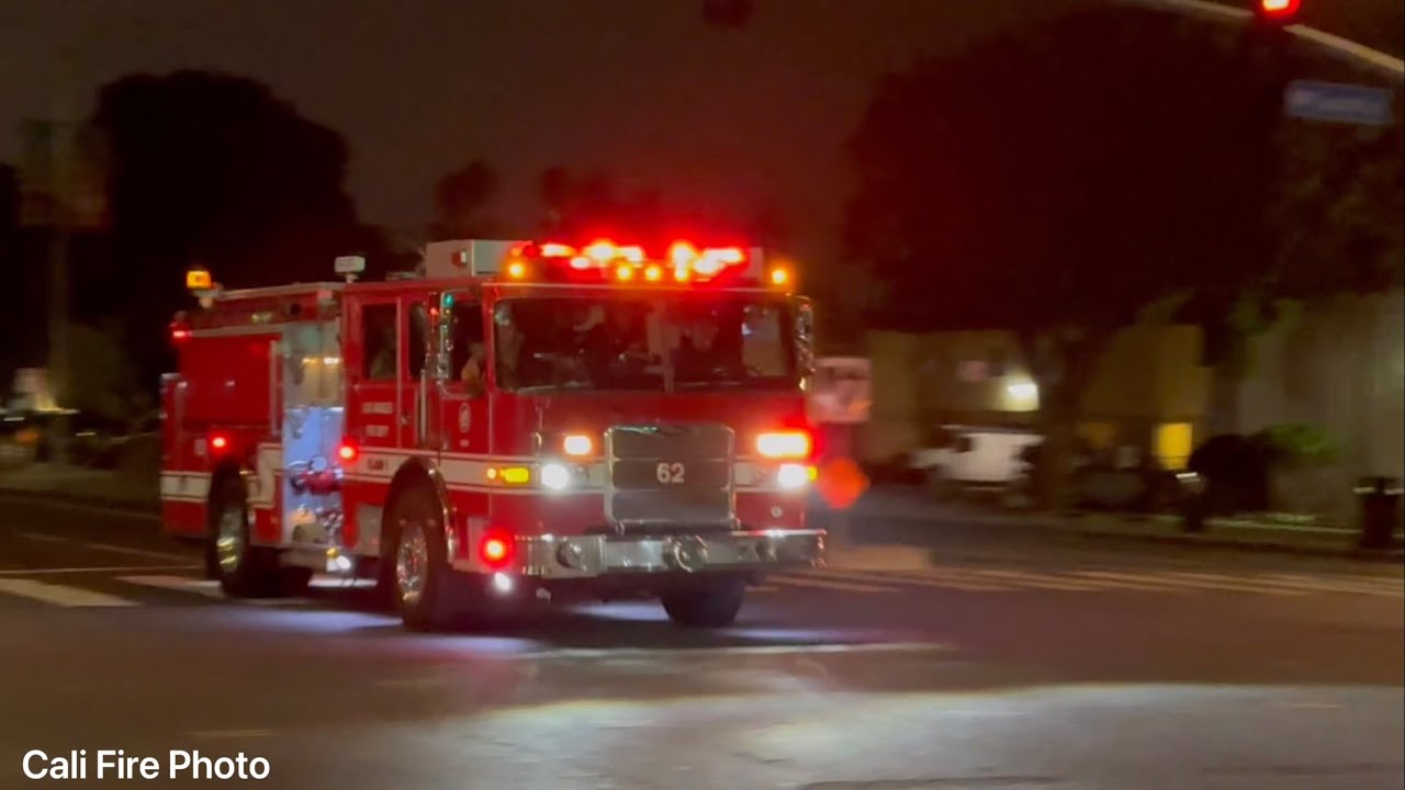 LAFD Engine & Rescue 62 Responding - YouTube