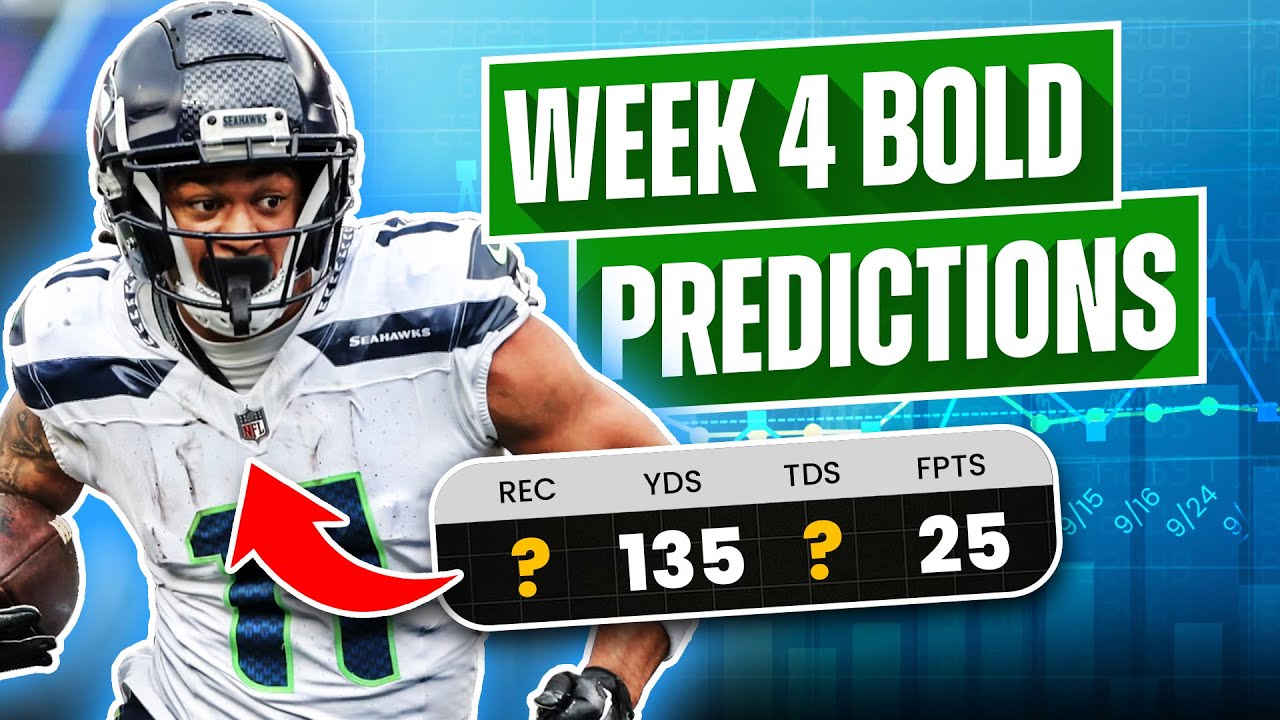 5 BOLD Fantasy Football Predictions | NFL Week 4 Picks (2024) - YouTube