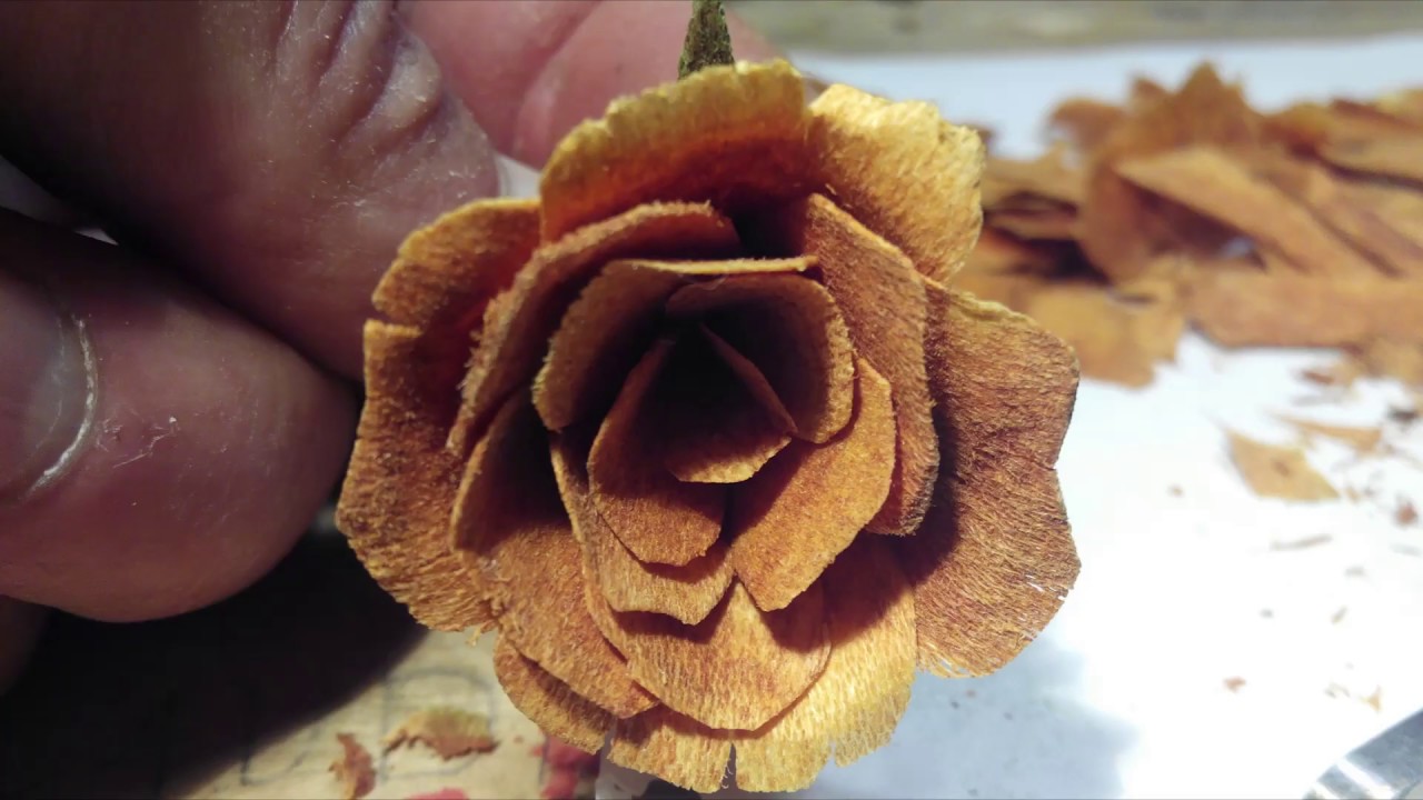 Como hacer bonitas flores de madera 2020 (how to make wood flower ...