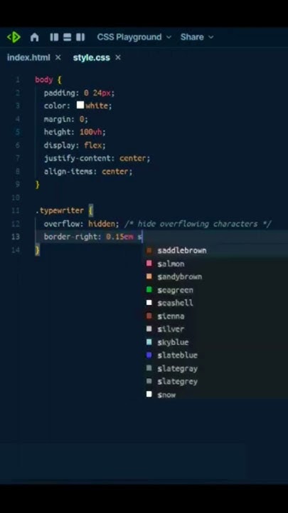 How To Create Typewriter Effect In Css Shorts Css Textanimation