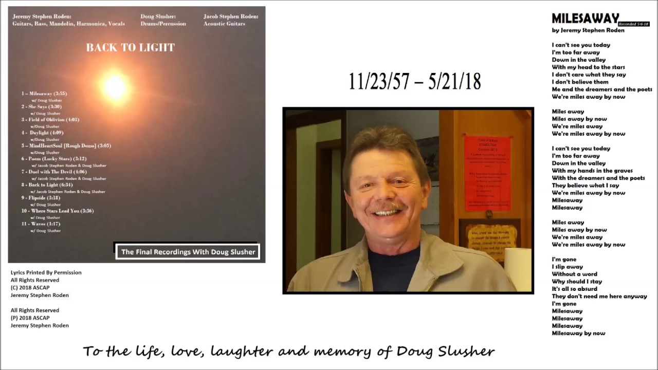 MILESAWAY by Jeremy Stephen Roden with Doug Slusher on Drums and ...