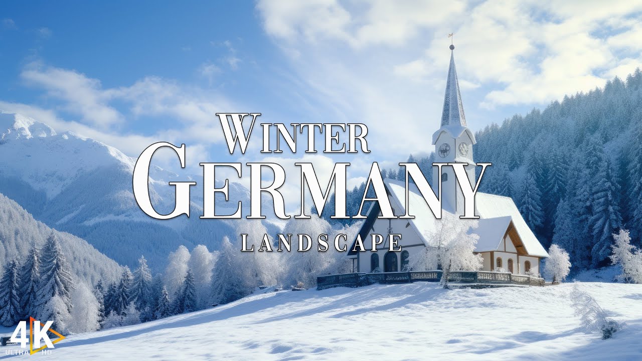 FLYING OVER WINTER GERMANY (4K UHD) I Scenic Relaxation Film with ...