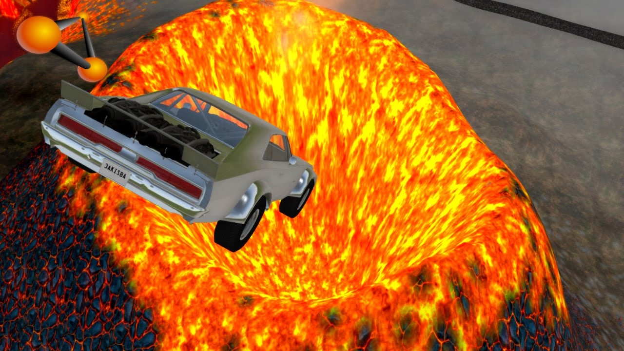 BeamNG.drive - Jumping In Volcano High Speed - YouTube
