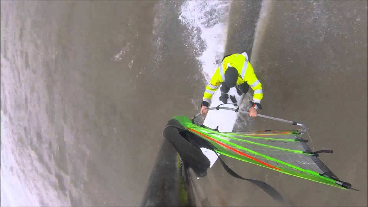 storm Imogen windsurf to day poole harbour. - YouTube