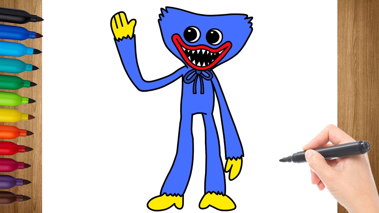 How To Draw HUGGY WUGGY | Poppy Playtime Chapter 3 - YouTube