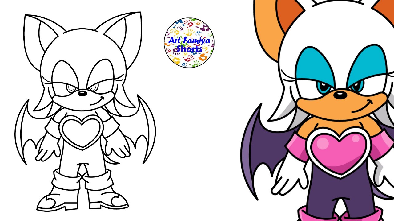 Drawing Rouge the Bat | Drawing Tutorial | Step by Step | Sonic the ...