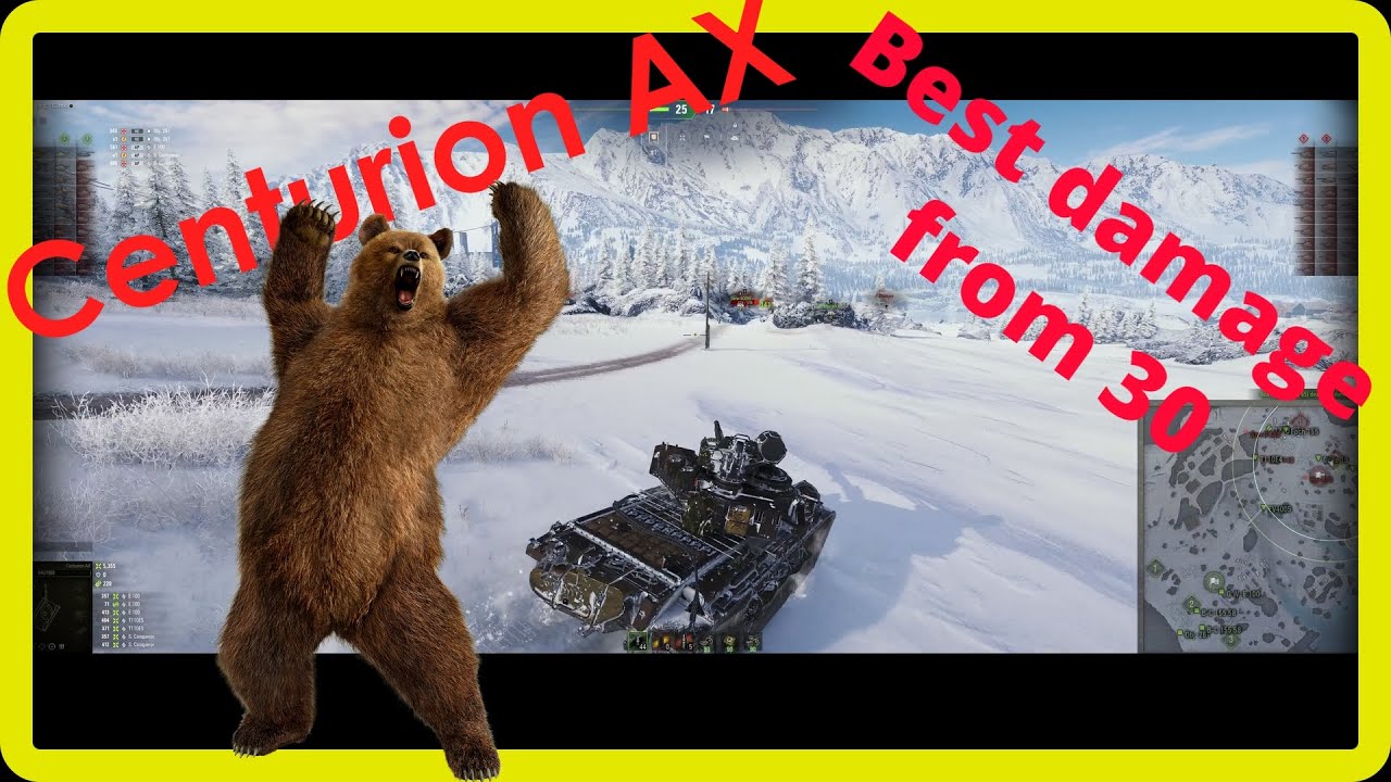 World of Tanks - Centurion AX - Best DAMAGE of 30 players - YouTube
