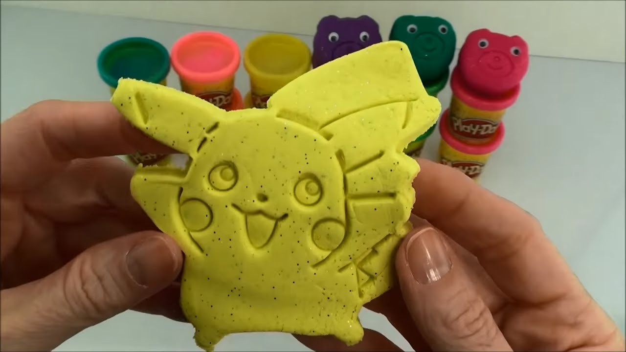 Pokemon ポケモン Pikachu ピカチュウ Molds from Sparkle Play doh Smiley Faces ...