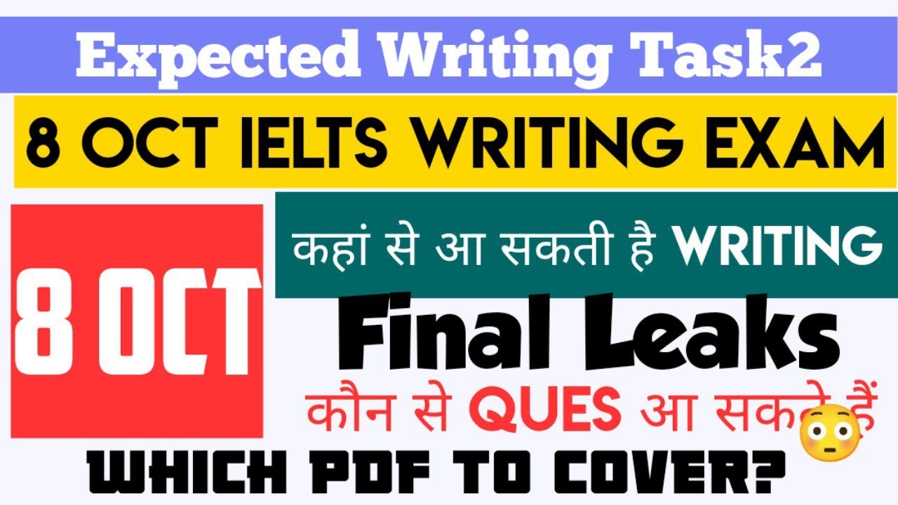 8 OCT 2022 IELTS EXAM WT2 PREDICTION | Expected Writing Topics | Must ...