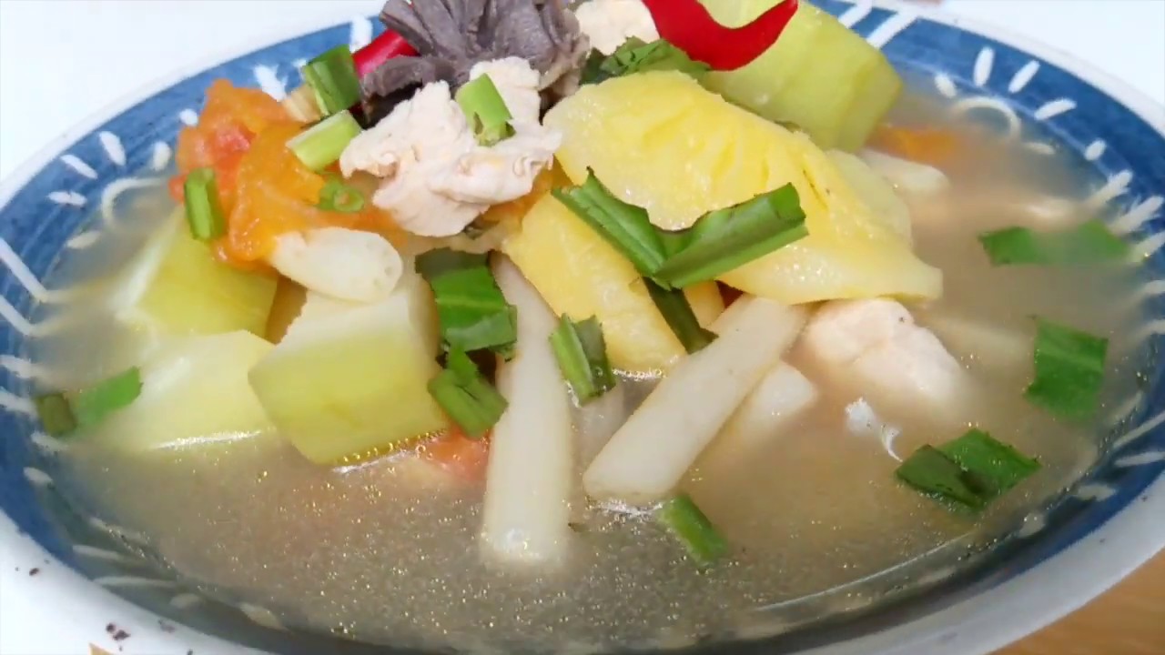 Ma Chou Yuon or Vietnamese Sour Chicken Soup | សម្លម្ជួយួន - YouTube
