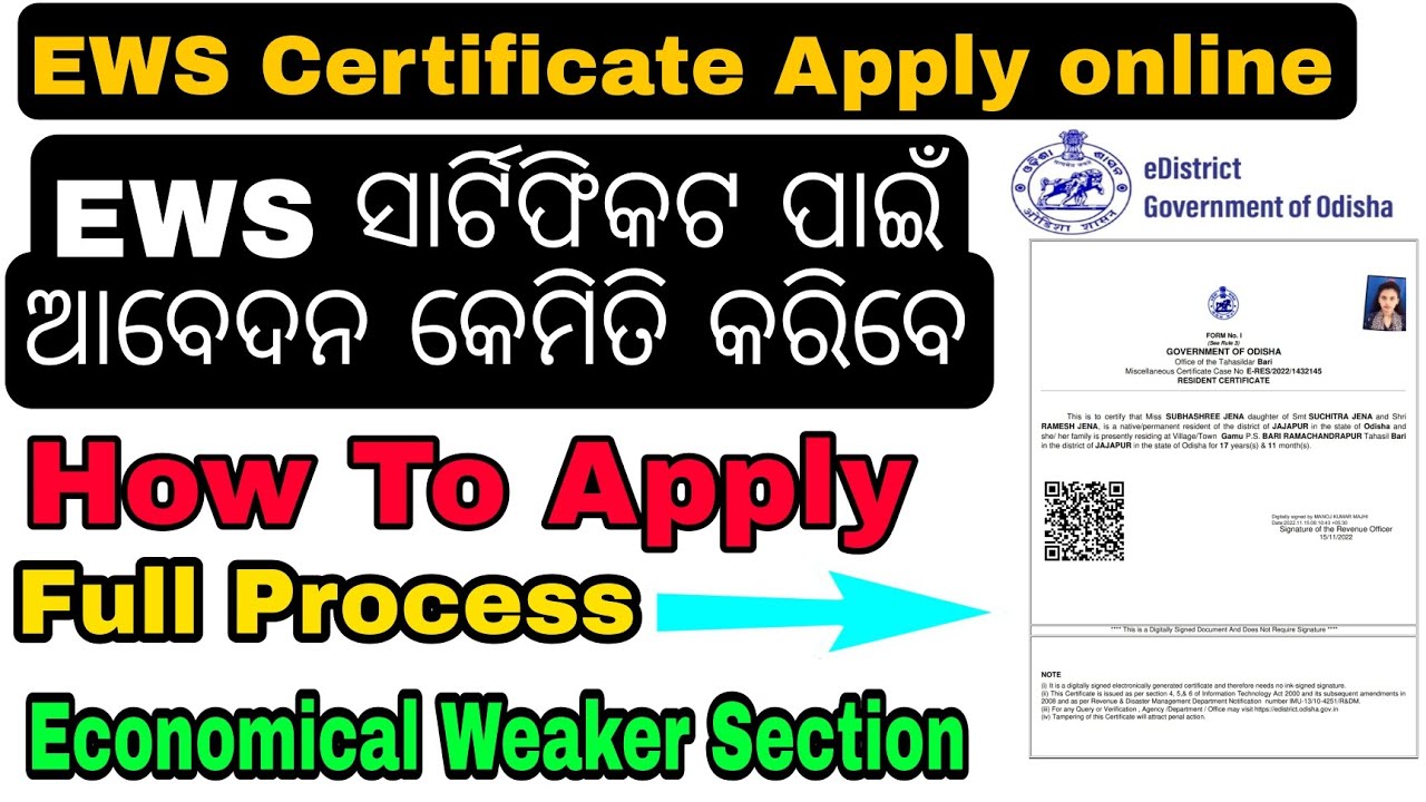 How To Apply EWS Certificate Online #apply EWS Certificate Online ...