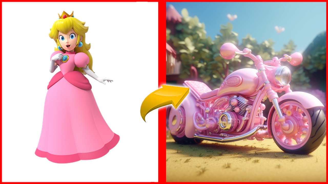 Super Mario Bros all Characters as Motorcycles 2023 | Mario Characters ...