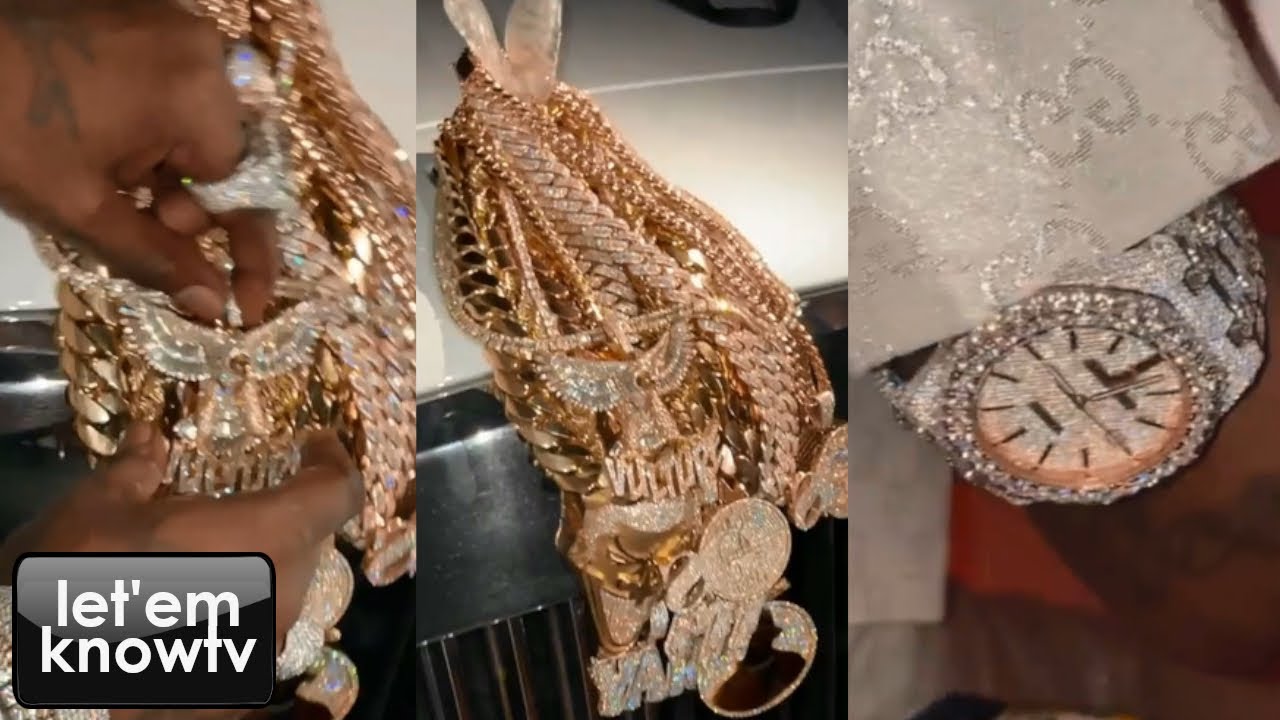 Kodak Black Flexing Crazy Jewelry At His Birthday Party, Gets Gifted A ...