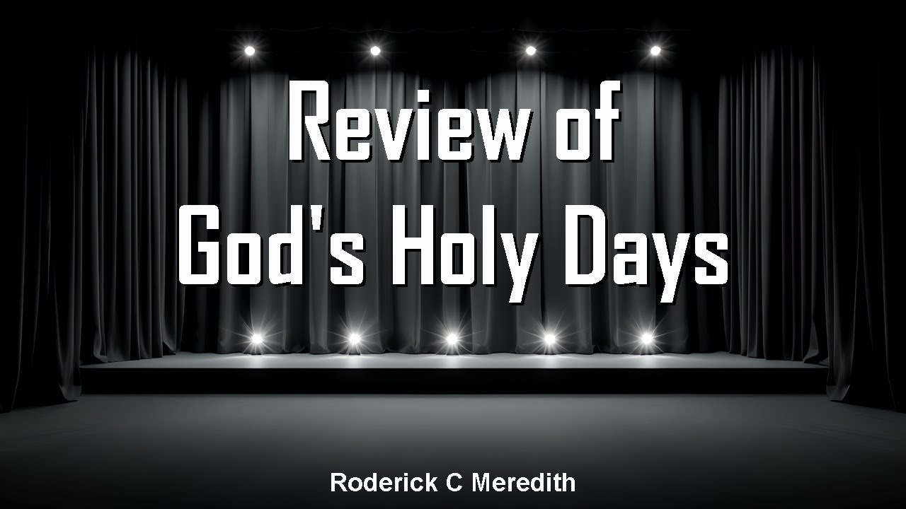 Review of God's Holy Days - Roderick Meredith - YouTube