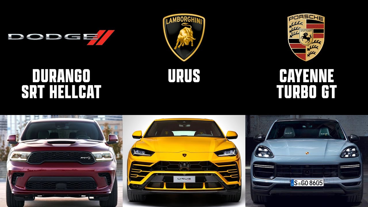 Car Comparison: Performance SUV | Durango SRT Hellcat vs Urus vs ...