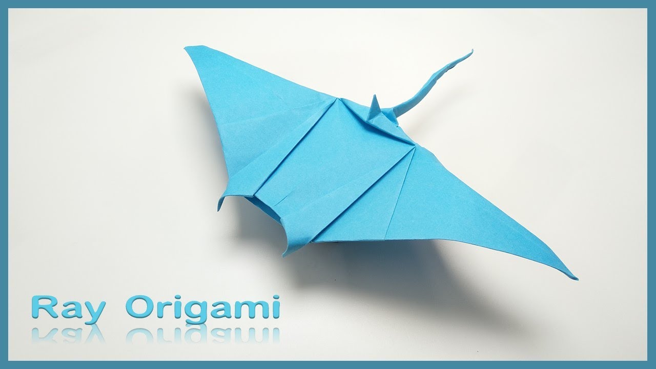 How To Make a Paper Ray (Origami Fish) | Hướng dẫn gấp con cá đuối ...