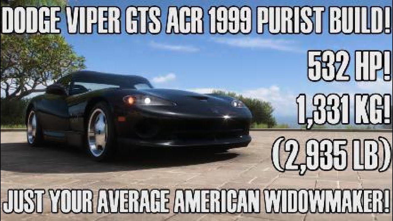 [A800] Dodge Viper GTS ACR '99 Purist Build - YouTube